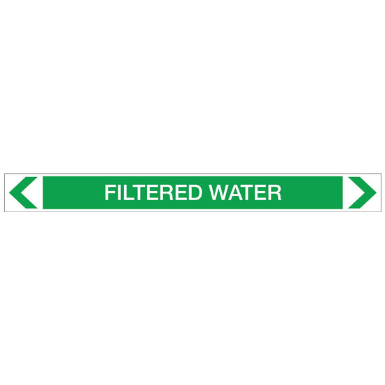 Water - Filtered Water - Pipe Marker Sticker – New Signs