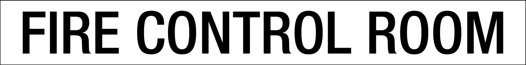Fire Control Room - Statutory Sign – New Signs