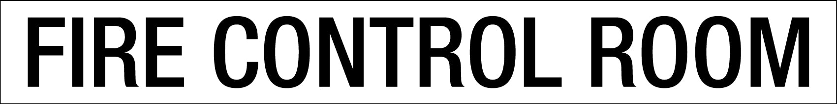 Fire Control Room - Statutory Sign – New Signs