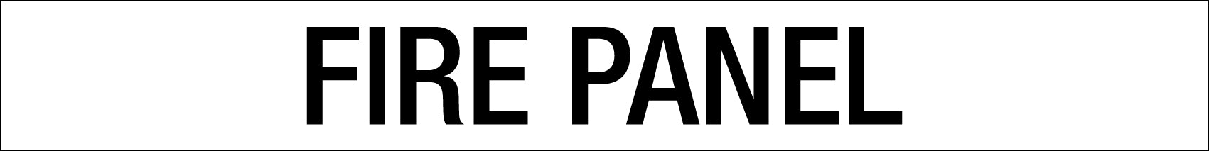 Fire Panel - Statutory Sign – New Signs