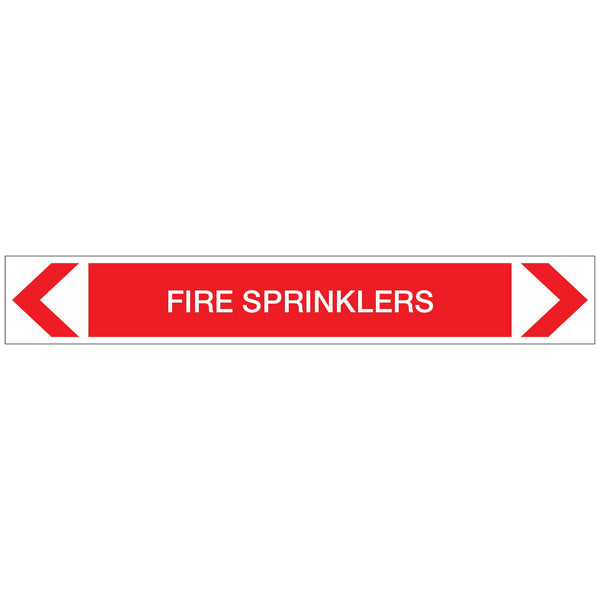 Fire Protection - Fire Sprinklers - Pipe Marker Sticker – New Signs