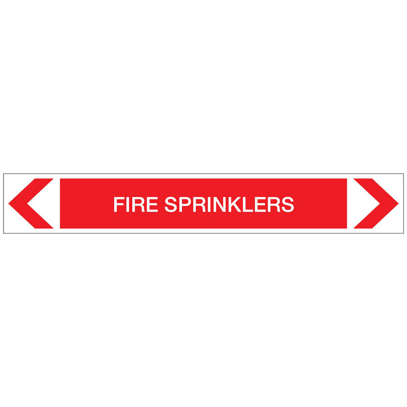 Fire Protection - Fire Sprinklers - Pipe Marker Sticker – New Signs