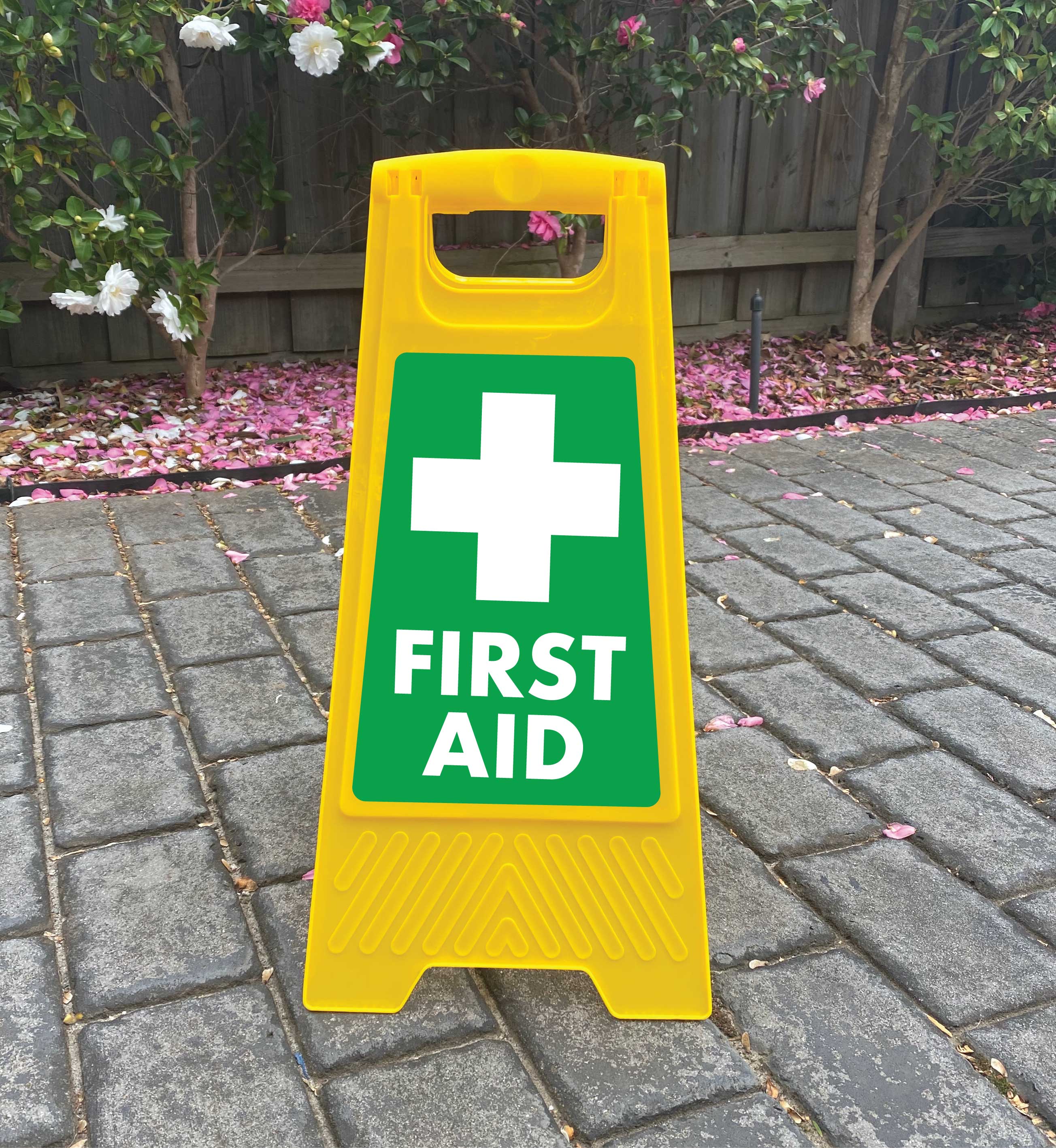 Yellow A-Frame - First Aid – New Signs