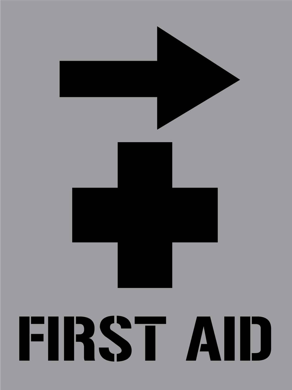 First Aid Right Arrow - Aluminium Composite Stencil – New Signs