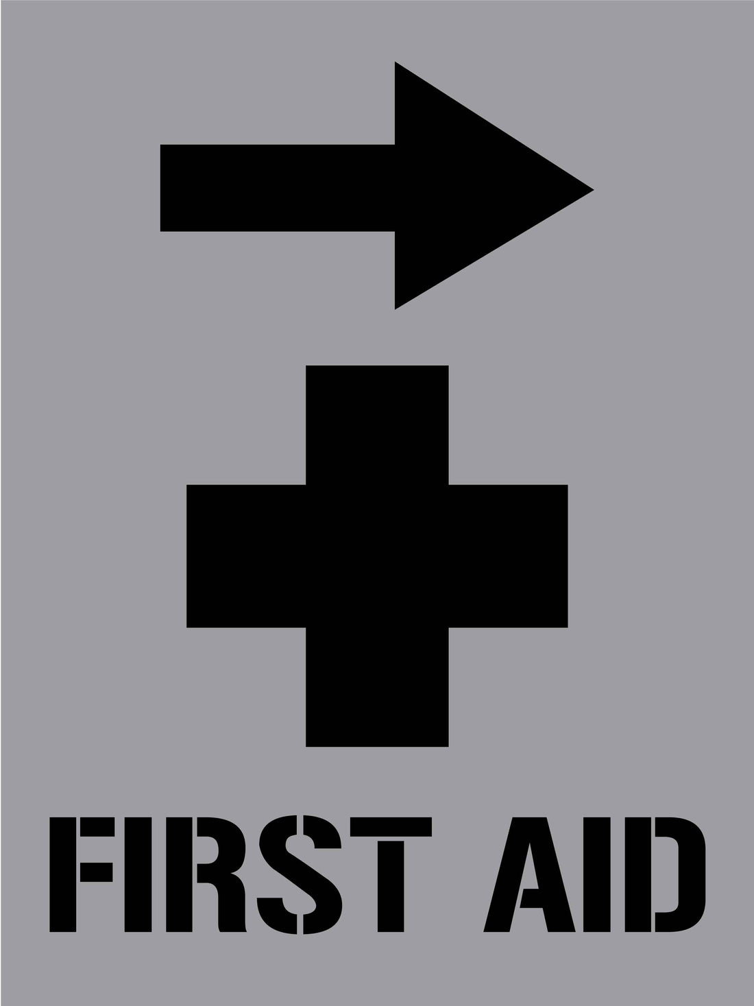 First Aid Right Arrow - Aluminium Composite Stencil – New Signs