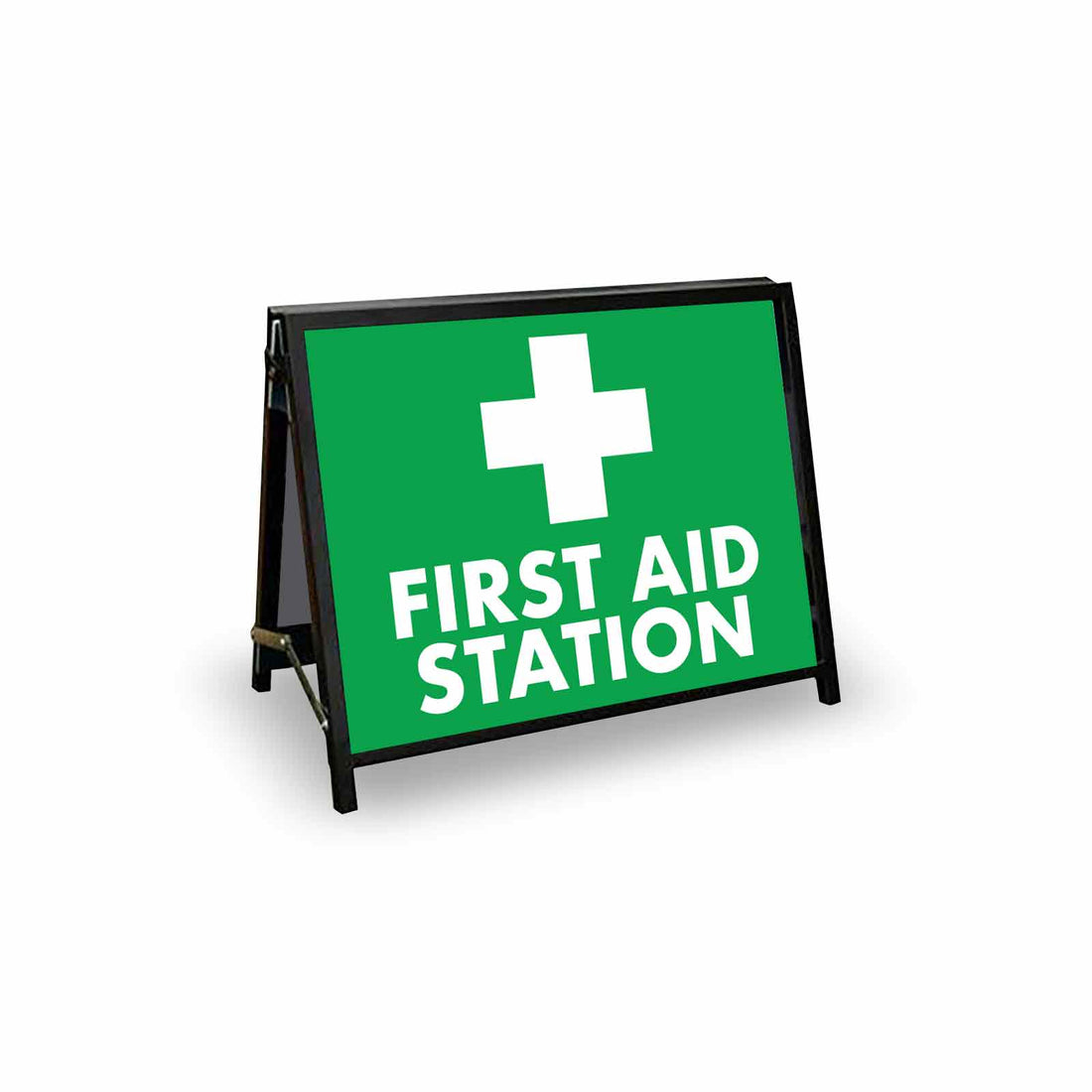 A-Frame Landscape Black - First Aid Station Corflute Inserts – New Signs