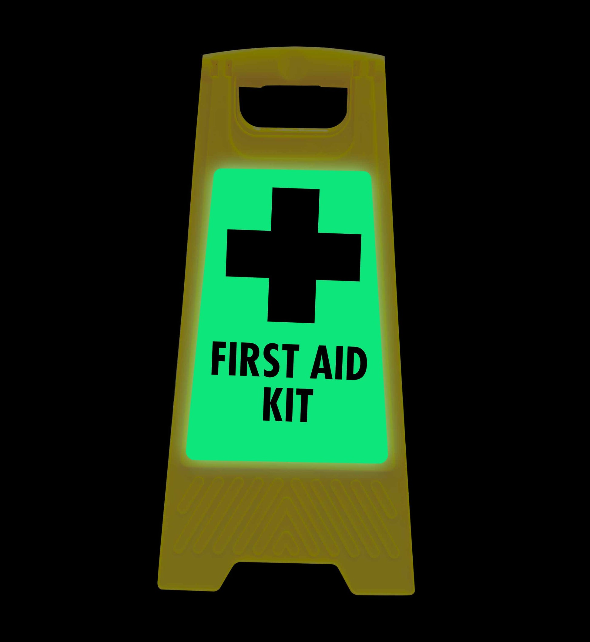 Glow In The Dark - Yellow A-Frame - First Aid Kit – New Signs
