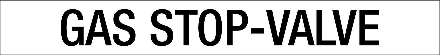 Gas Stop Valve - Statutory Sign – New Signs