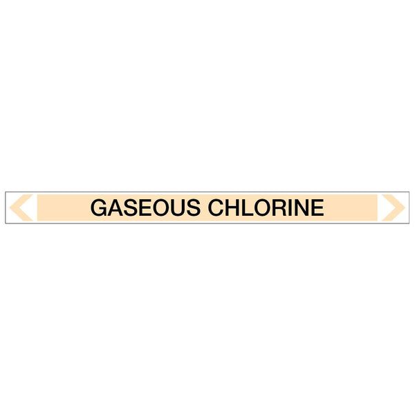 Gases - Gaseous Chlorine - Pipe Marker Sticker – New Signs