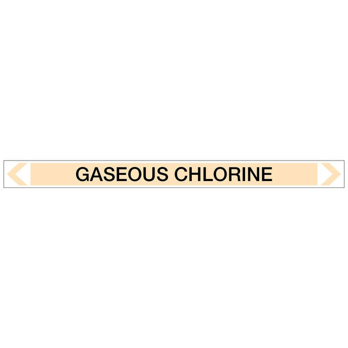 Gases - Gaseous Chlorine - Pipe Marker Sticker – New Signs