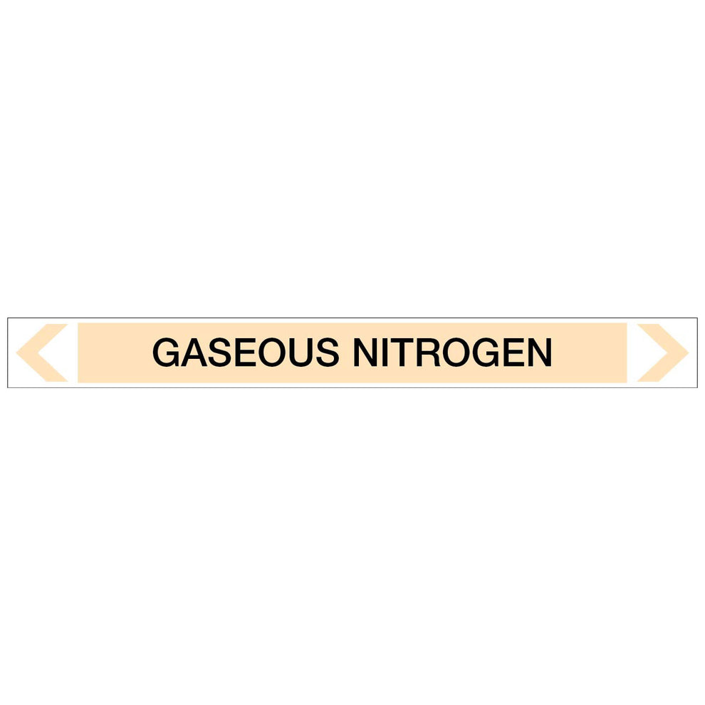 Gases - Gaseous Nitrogen - Pipe Marker Sticker – New Signs