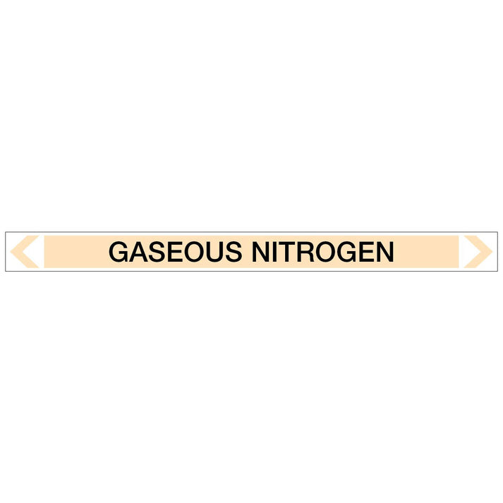 Gases - Gaseous Nitrogen - Pipe Marker Sticker – New Signs