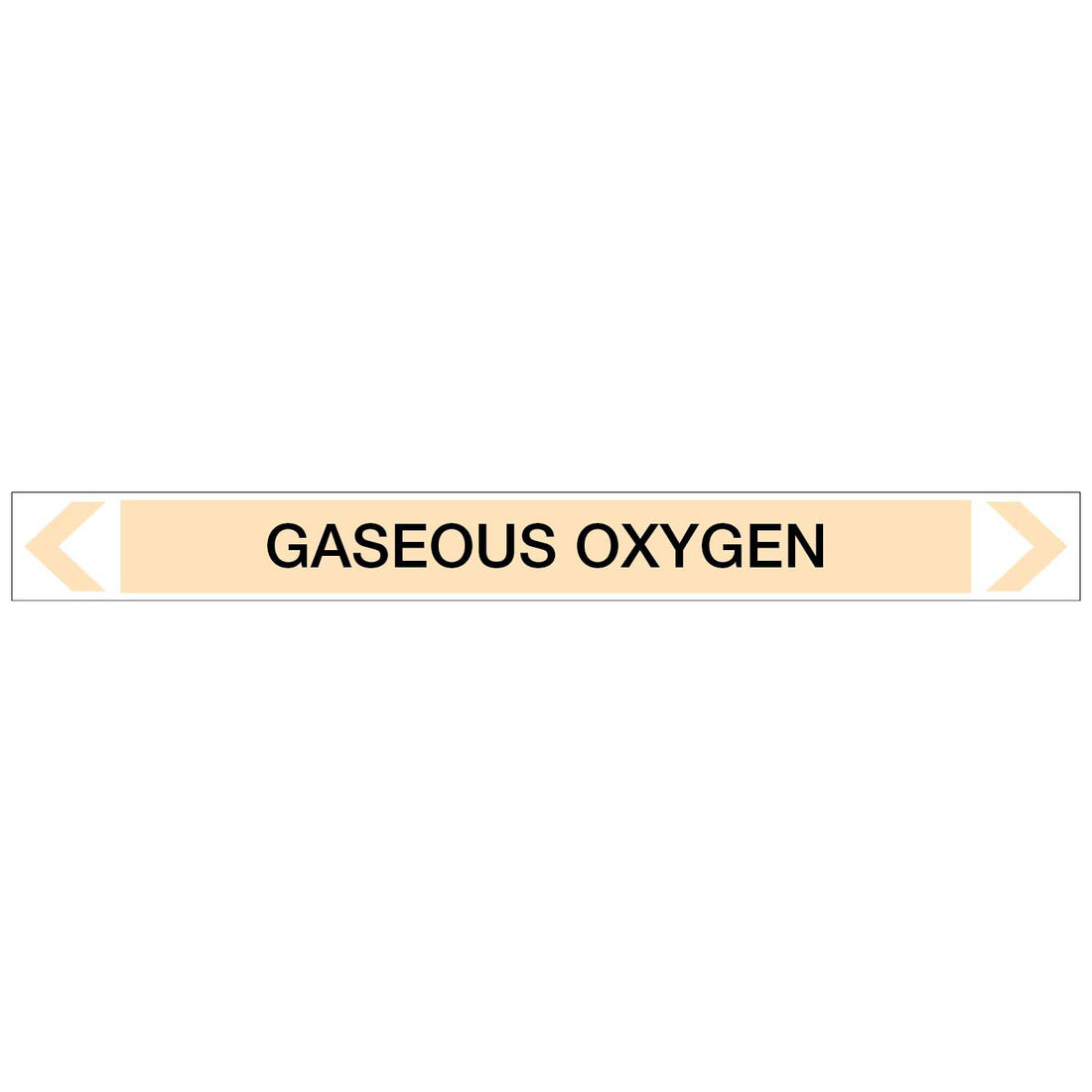 Gases - Gaseous Oxygen - Pipe Marker Sticker – New Signs