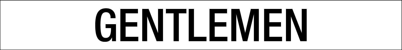Gentlemen - Statutory Sign – New Signs