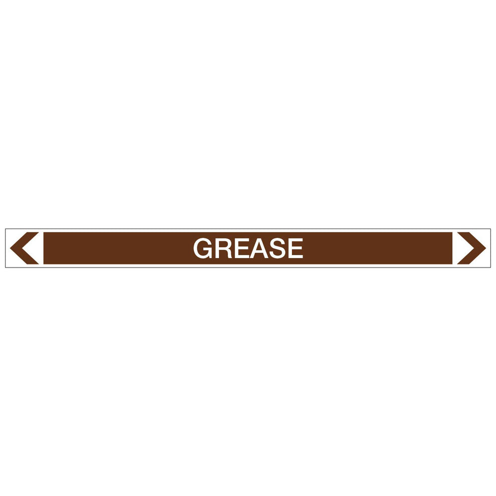 Oils - Grease - Pipe Marker Sticker – New Signs