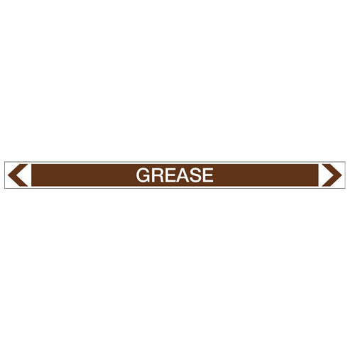Oils - Grease - Pipe Marker Sticker – New Signs