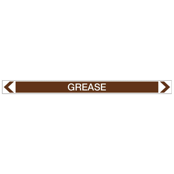 Oils - Grease - Pipe Marker Sticker – New Signs