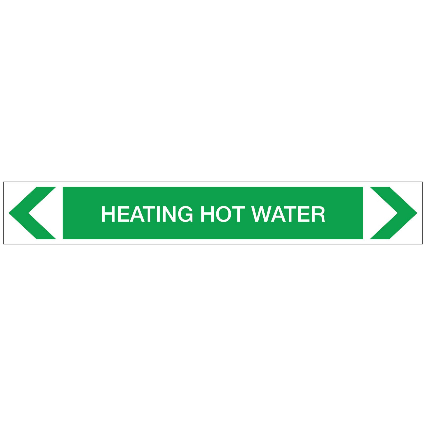 Water - Heating Hot Water - Pipe Marker Sticker – New Signs