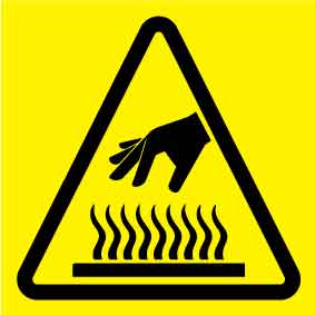 Hot Surface (Square) Decal – New Signs