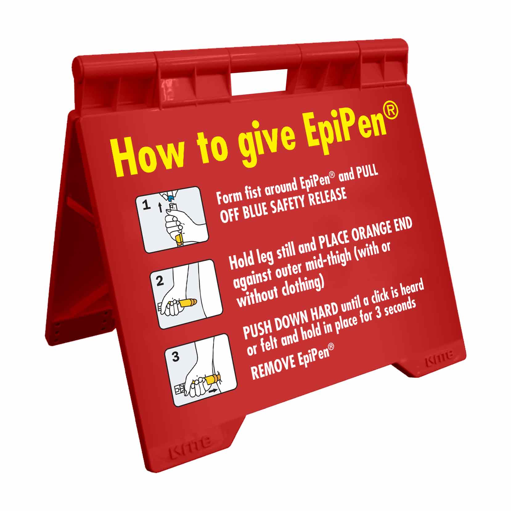How To Give EpiPen - Evarite A-Frame Sign – New Signs
