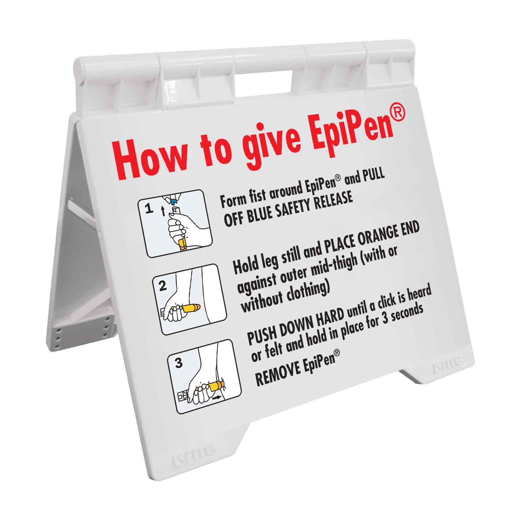How To Give EpiPen - Evarite A-Frame Sign – New Signs
