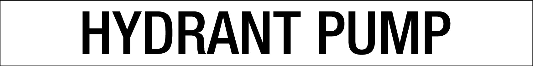 Hydrant Pump- Statutory Sign – New Signs