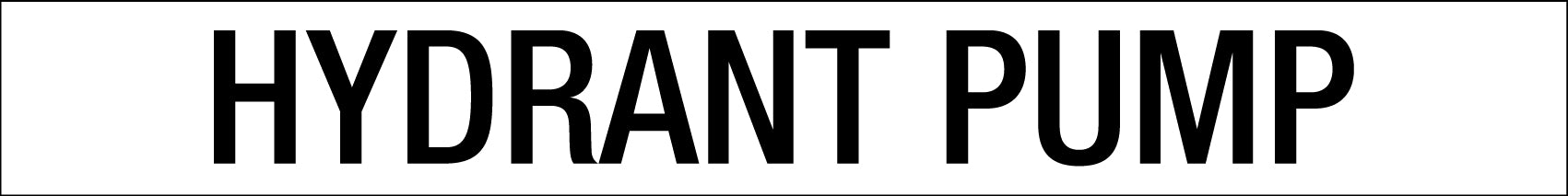 Hydrant Pump- Statutory Sign – New Signs