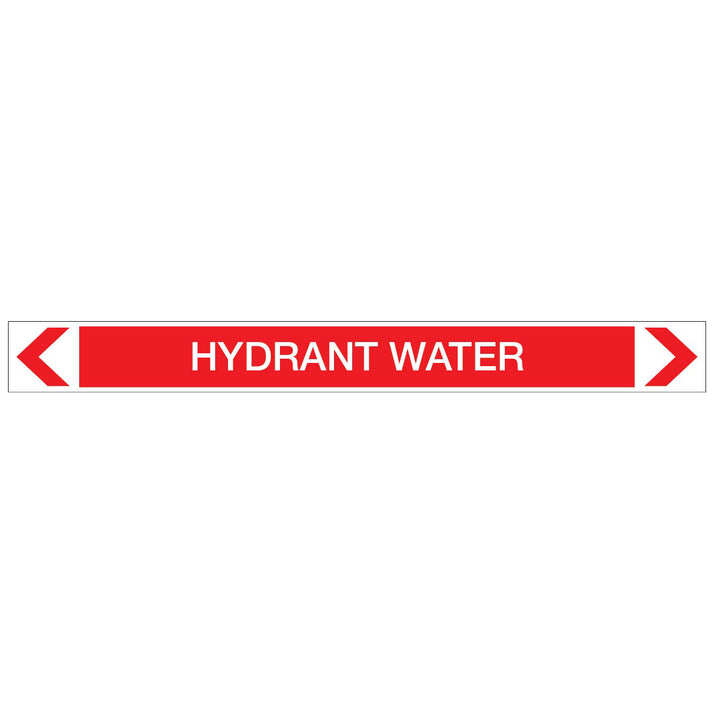 Fire Protection - Hydrant Water - Pipe Marker Sticker – New Signs