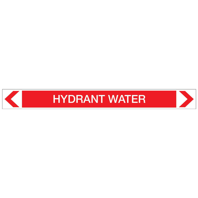 Fire Protection - Hydrant Water - Pipe Marker Sticker – New Signs