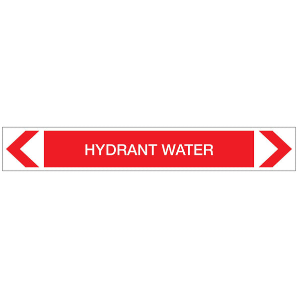 Fire Protection - Hydrant Water - Pipe Marker Sticker – New Signs