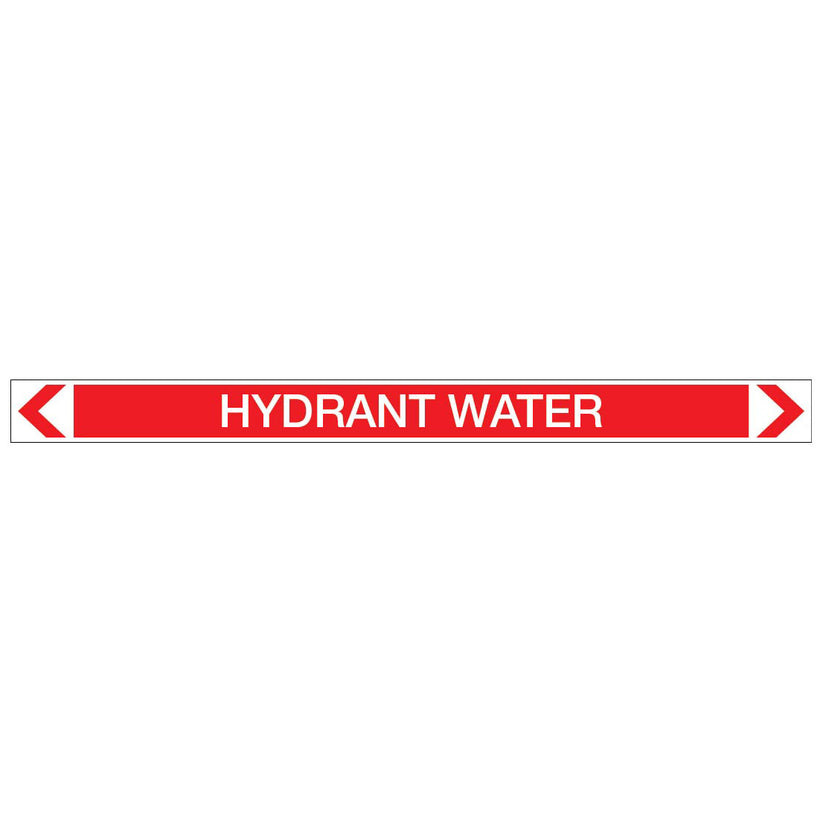 Fire Protection - Hydrant Water - Pipe Marker Sticker – New Signs
