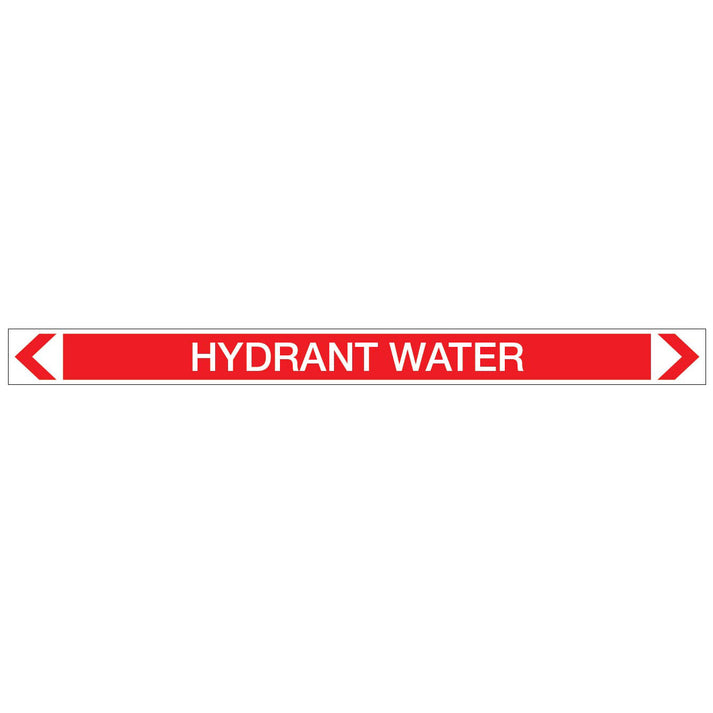 Fire Protection - Hydrant Water - Pipe Marker Sticker – New Signs