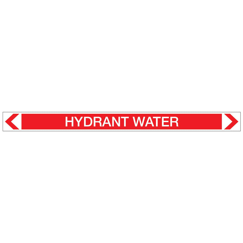 Fire Protection - Hydrant Water - Pipe Marker Sticker – New Signs