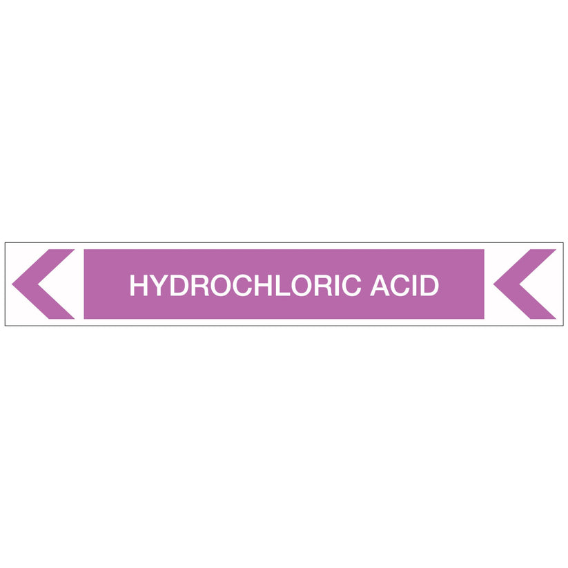 Pool/Spa - Hydrochloric Acid (Left) - Pipe Marker Sticker – New Signs