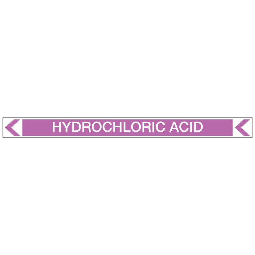 Pool/Spa - Hydrochloric Acid (Left) - Pipe Marker Sticker – New Signs