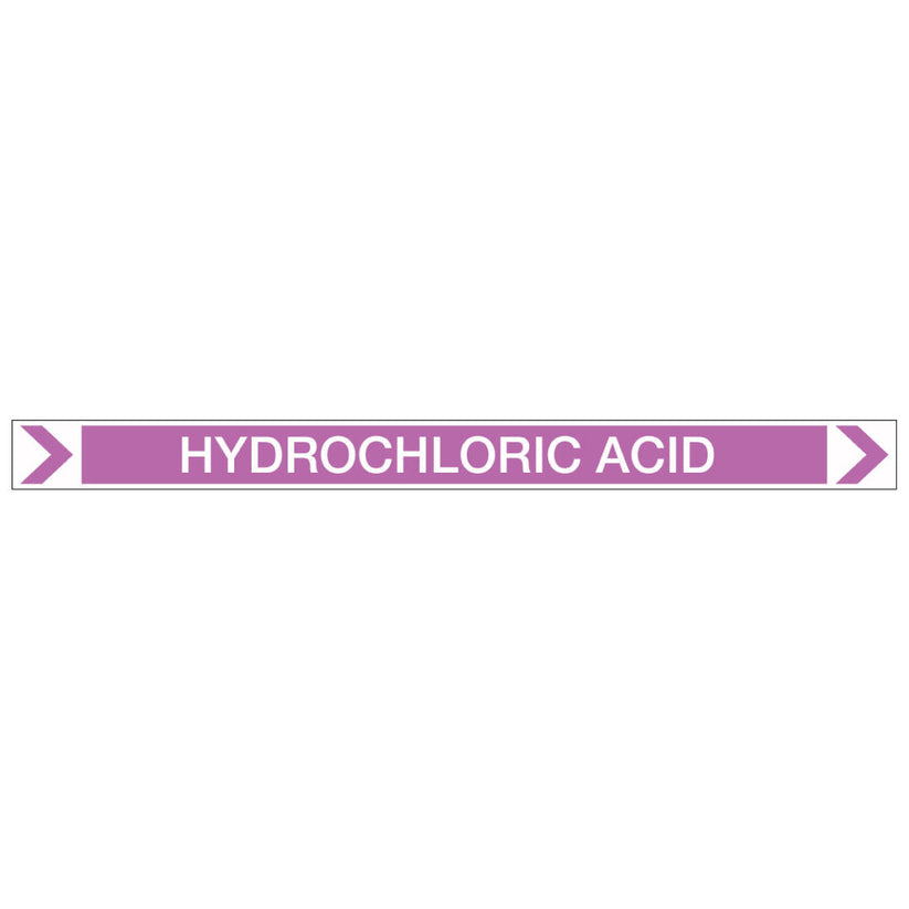 Pool/Spa - Hydrochloric Acid (Right) - Pipe Marker Sticker – New Signs