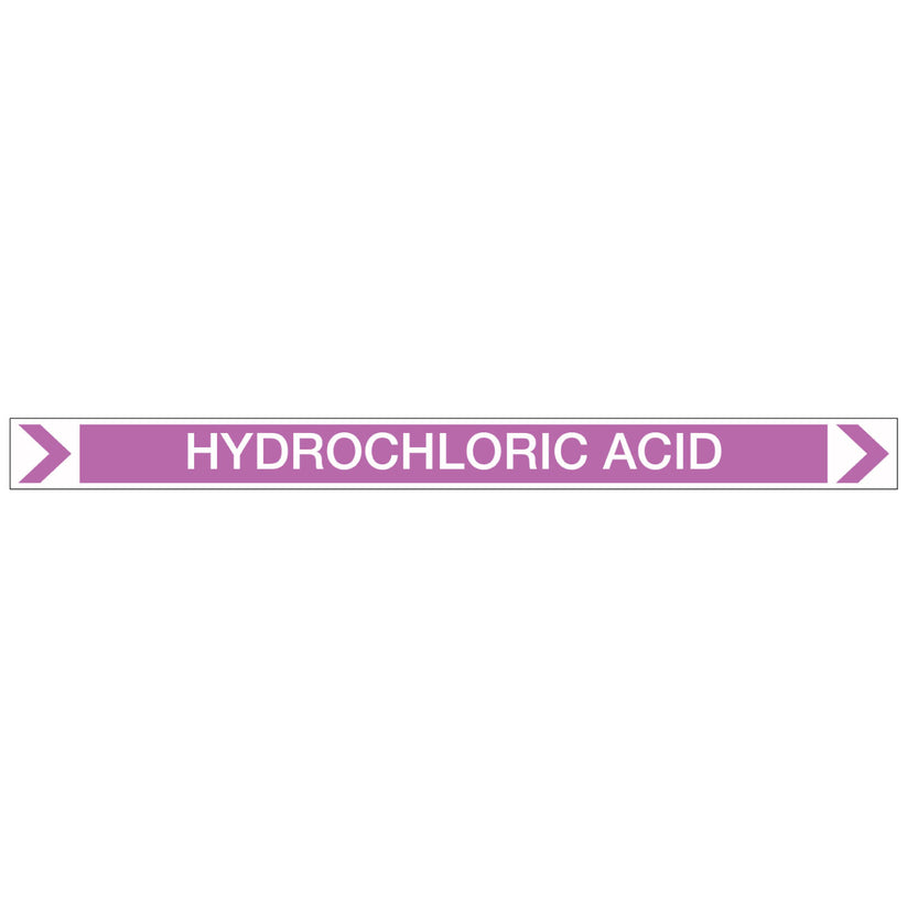 Pool/Spa - Hydrochloric Acid (Right) - Pipe Marker Sticker – New Signs