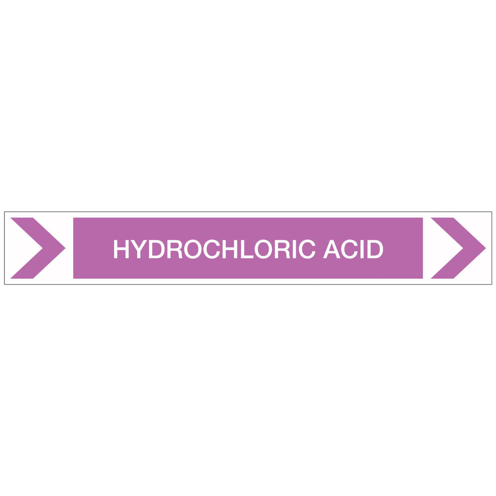 Pool/Spa - Hydrochloric Acid (Right) - Pipe Marker Sticker – New Signs