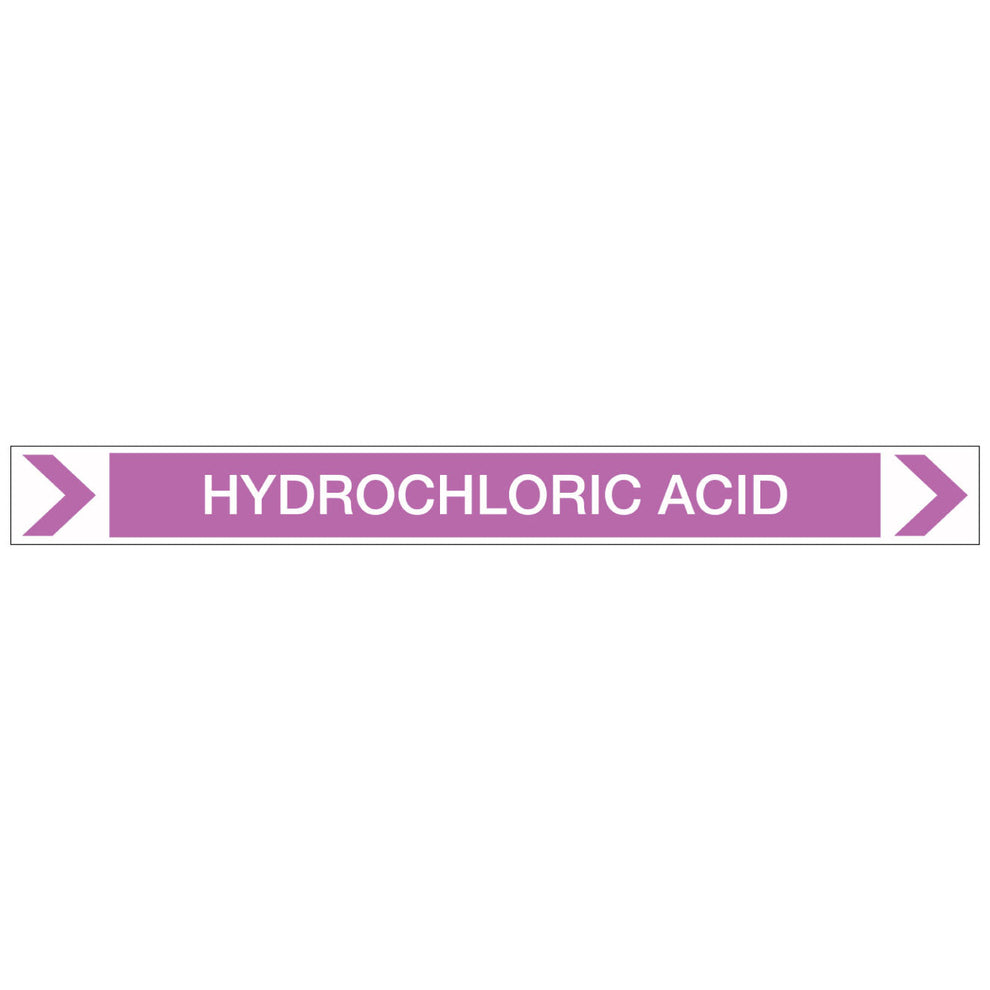 Pool/Spa - Hydrochloric Acid (Right) - Pipe Marker Sticker – New Signs