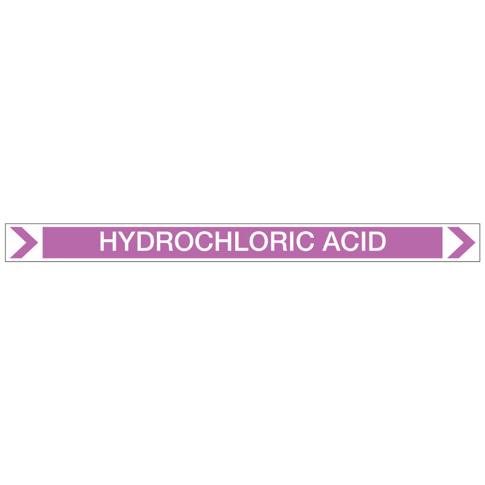 Pool/Spa - Hydrochloric Acid (Right) - Pipe Marker Sticker – New Signs