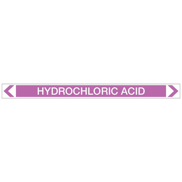 Alkalis / Acids - Hydrochloric Acid - Pipe Marker Sticker – New Signs