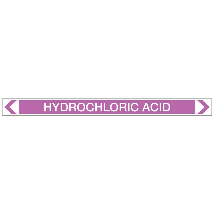Alkalis / Acids - Hydrochloric Acid - Pipe Marker Sticker – New Signs