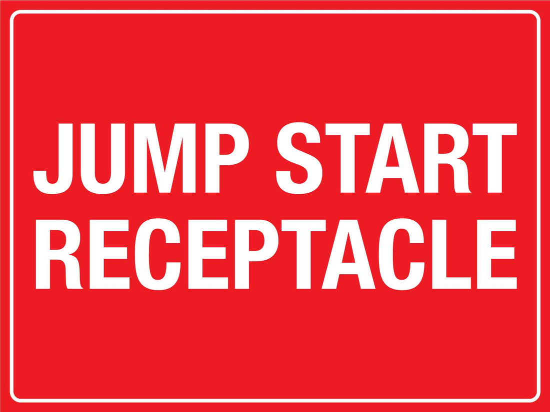 Jump Start Receptacle Sign – New Signs
