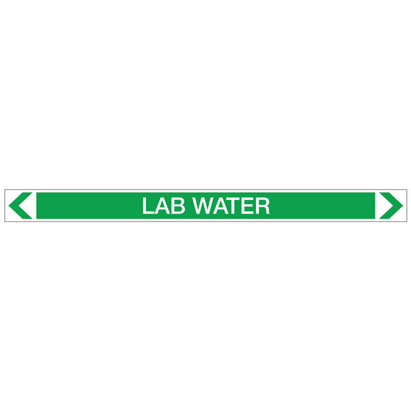 Water - Lab Water - Pipe Marker Sticker – New Signs
