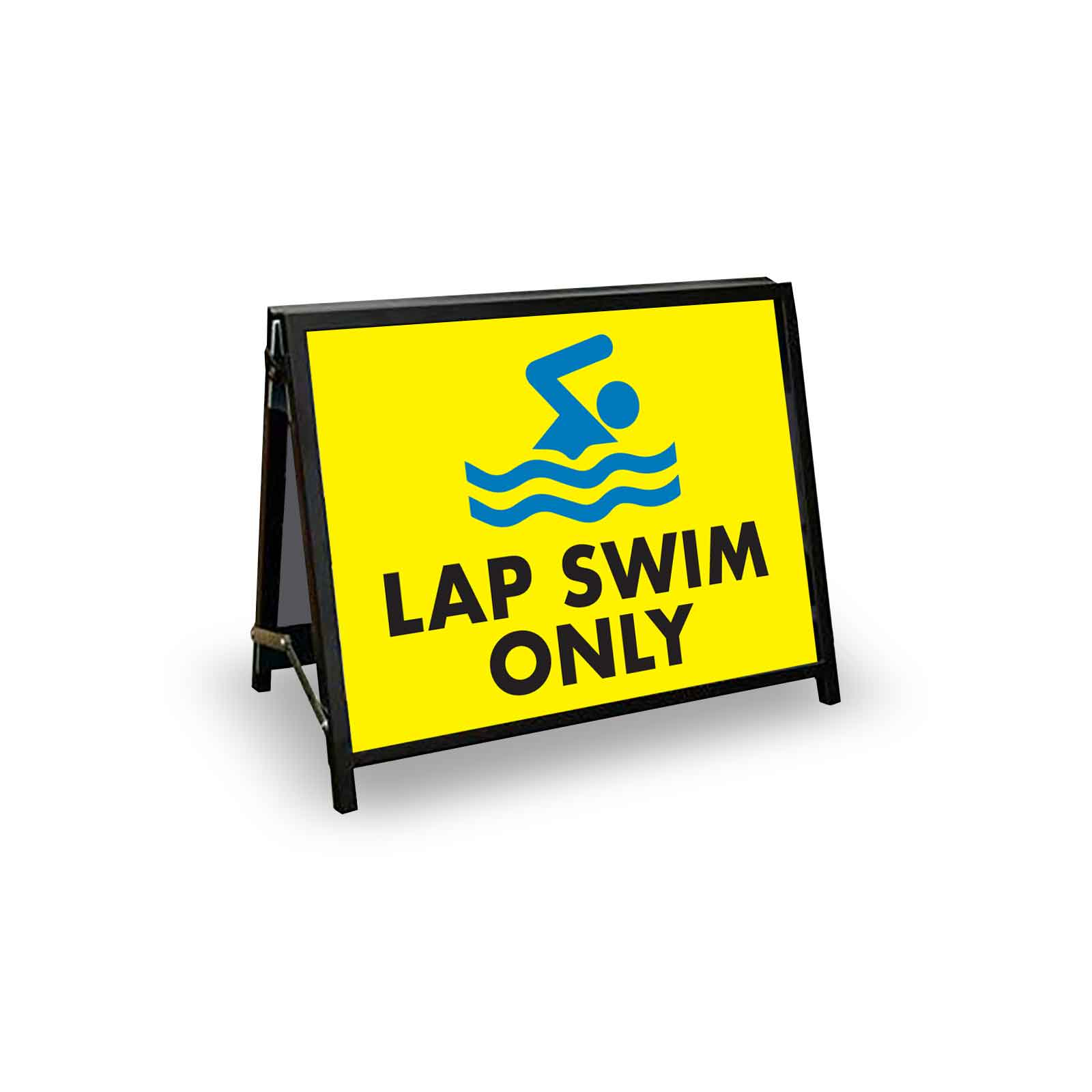 A-Frame Landscape Black - Lap Swim Only Corflute Inserts – New Signs