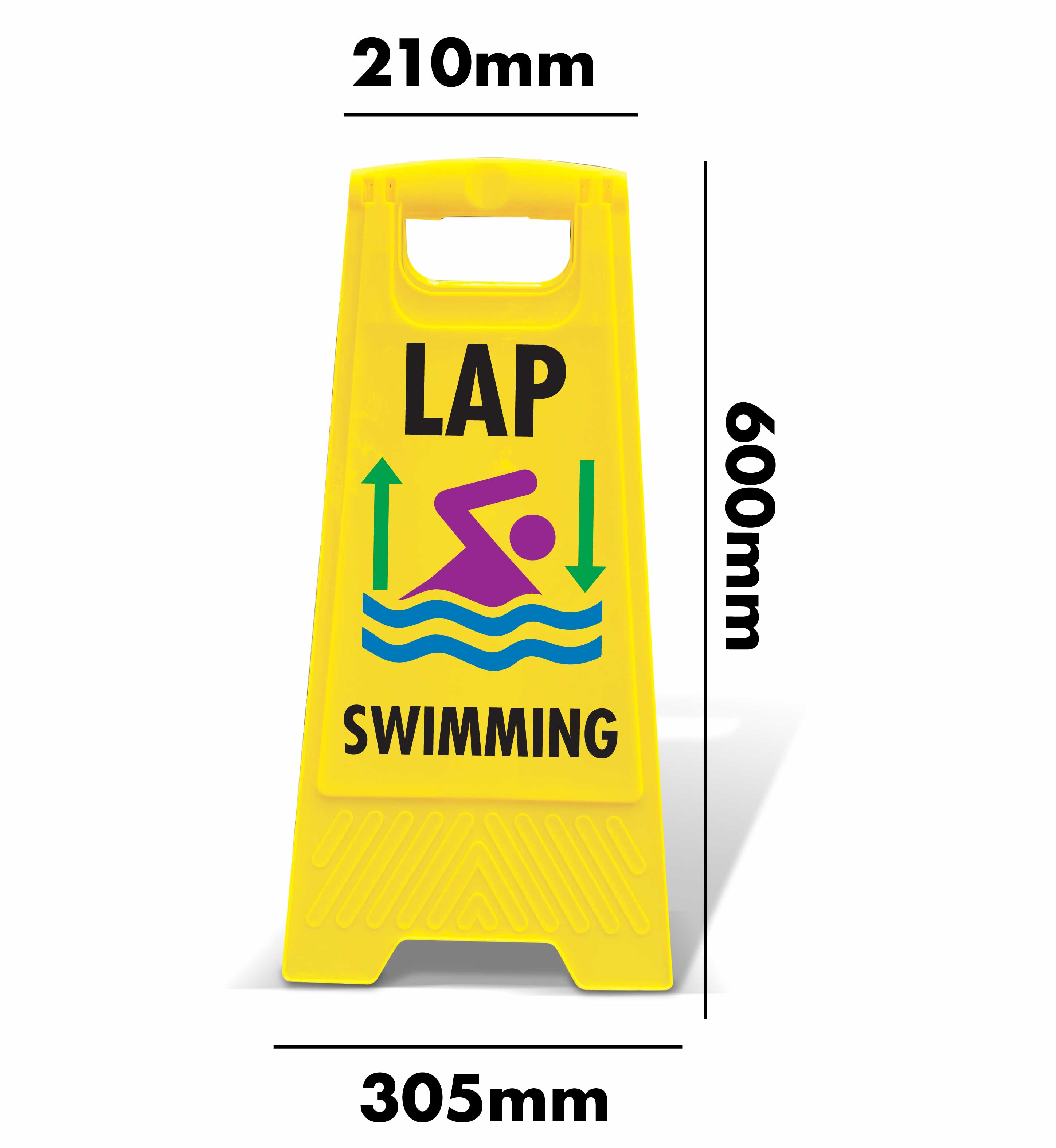 Yellow A-Frame - Lap Swimming – New Signs