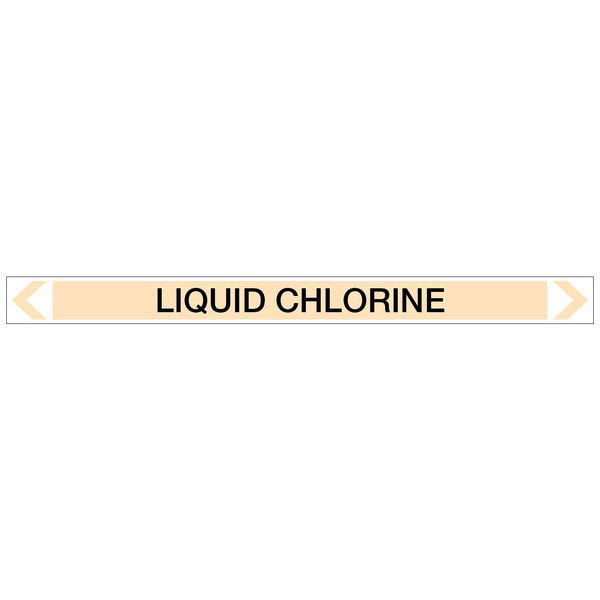 Gases - Liquid Chlorine - Pipe Marker Sticker – New Signs