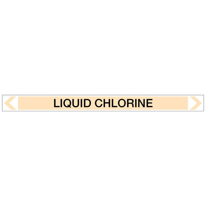 Gases - Liquid Chlorine - Pipe Marker Sticker – New Signs