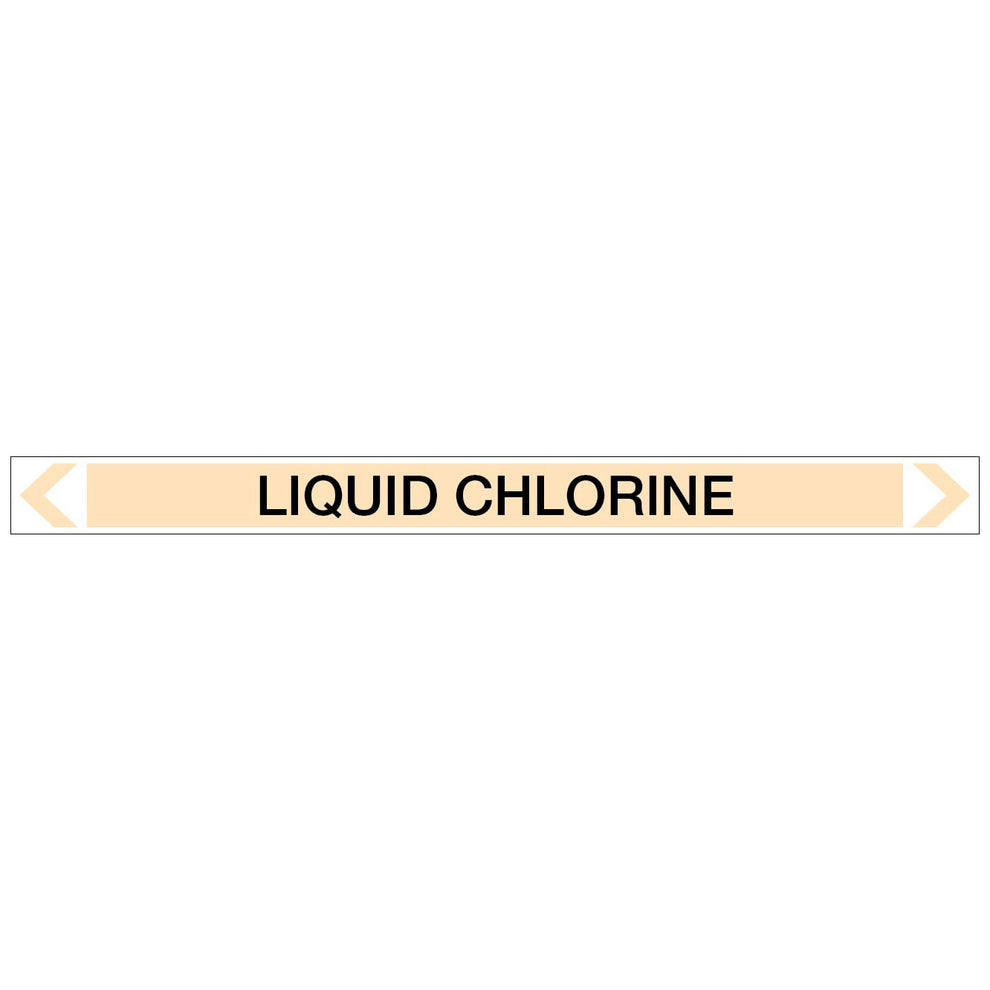 Gases - Liquid Chlorine - Pipe Marker Sticker – New Signs