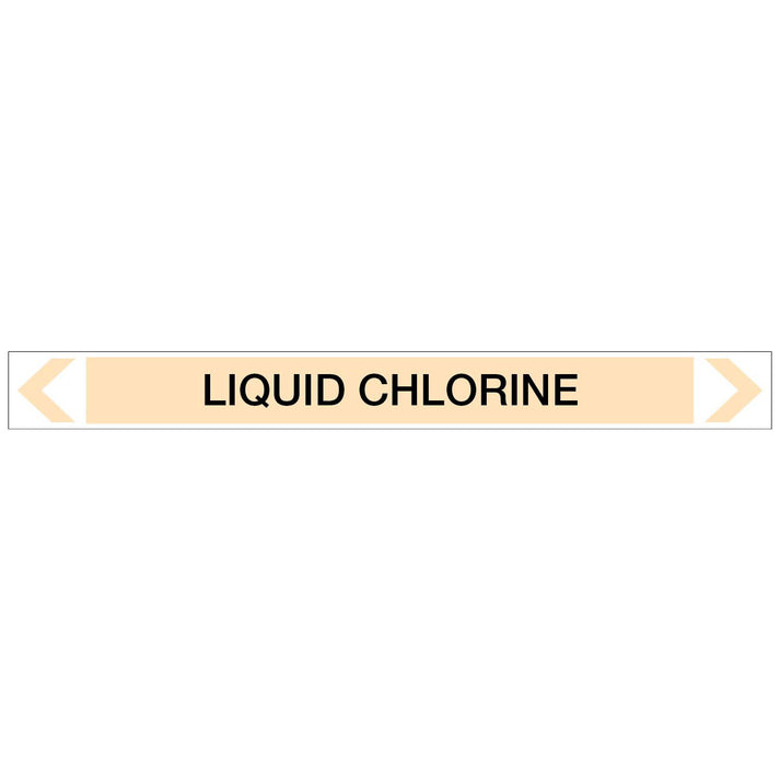 Gases - Liquid Chlorine - Pipe Marker Sticker – New Signs
